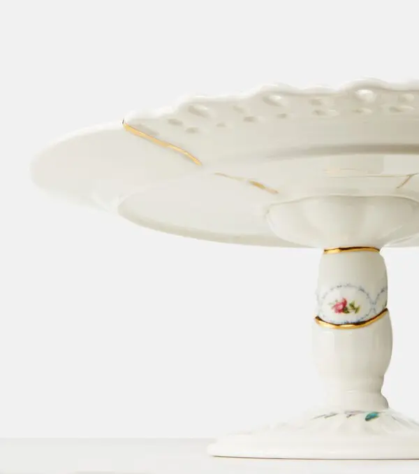 SELETTI Kintsugi Gold-plated Porcelain Cake Stand Marcantonio Raimondi Malerba
