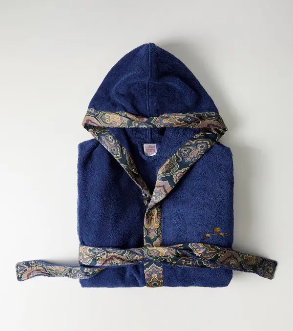 Etro Paisley Cotton Terry Bathrobe