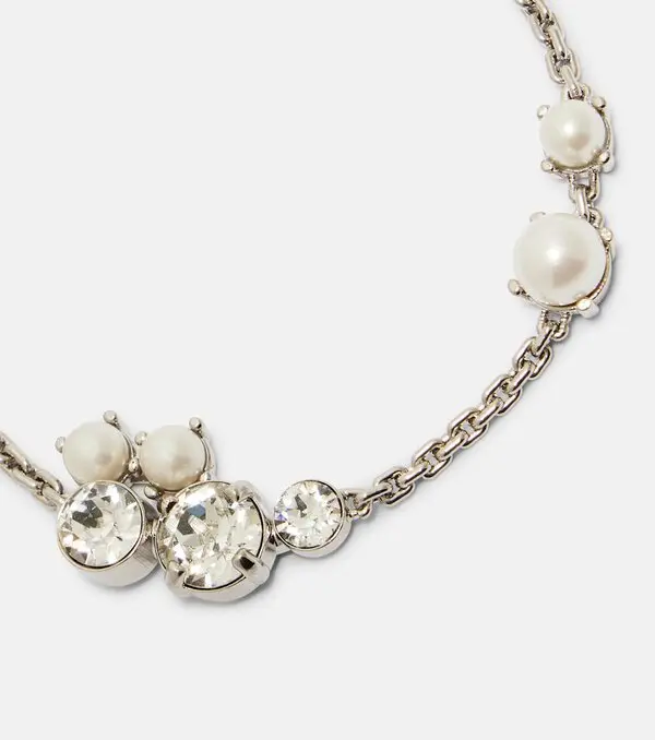 Givenchy Embellished Bracelet With Crystals And Pearls