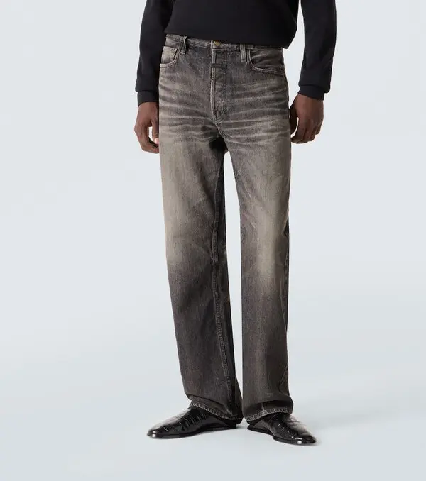 Fear Of God Faded Mid-rise Straight Jeans