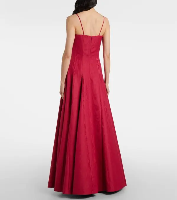 EMILIA WICKSTEAD Gracia Pleated Mikado Bustier Dress