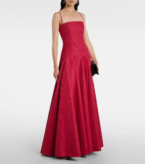 EMILIA WICKSTEAD Gracia Pleated Mikado Bustier Dress