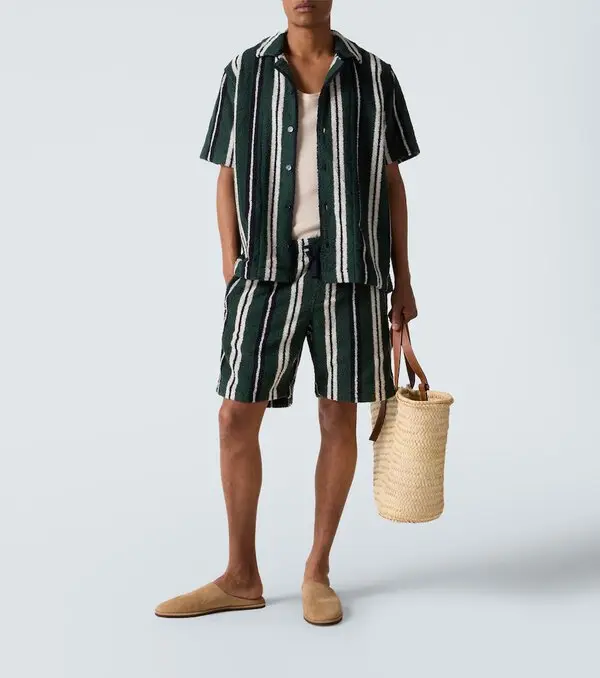 Orlebar Brown Griffith Striped Terry Bowling Shirt - Multicoloured