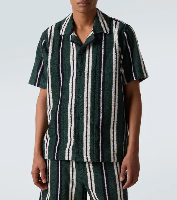 Orlebar Brown Griffith Striped Terry Bowling Shirt - Multicoloured