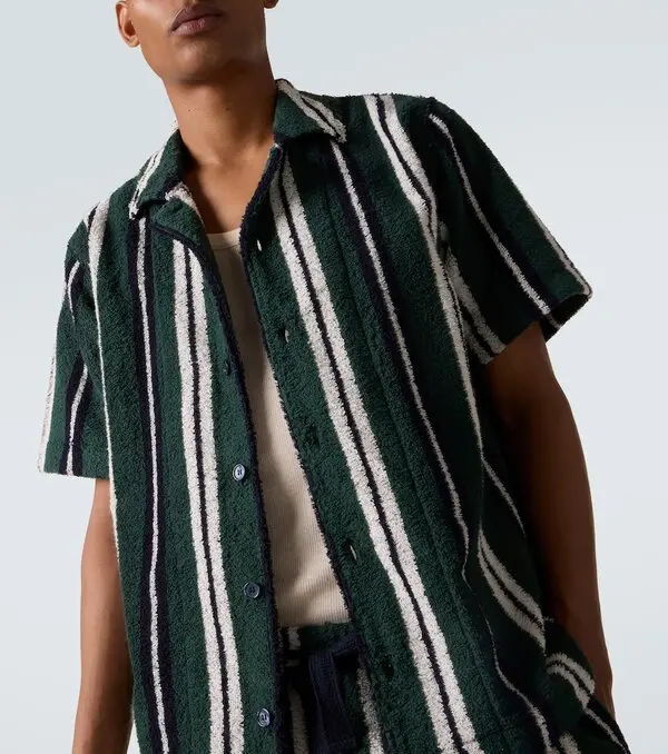 Orlebar Brown Griffith Striped Terry Bowling Shirt - Multicoloured