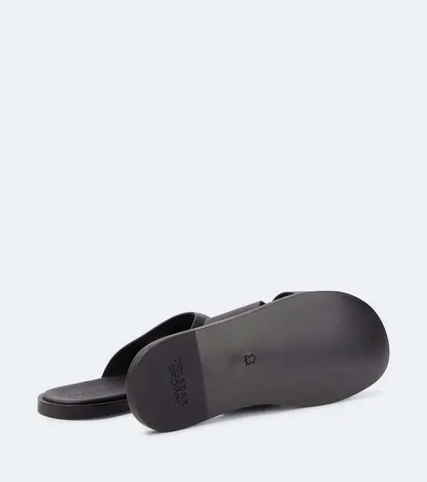 Orlebar Brown Leather Sandals - Black
