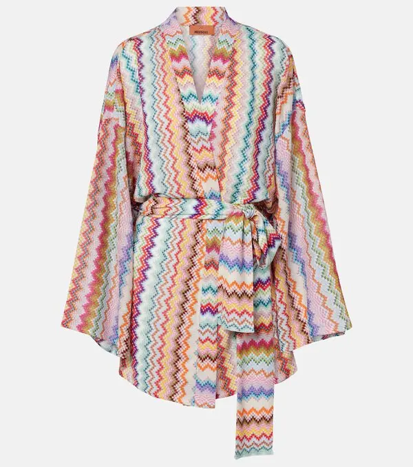 Missoni Zigzag Oversized Lame Wrap Cardigan - Multicoloured