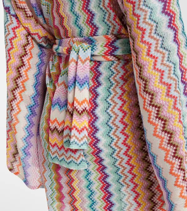 Missoni Zigzag Oversized Lame Wrap Cardigan