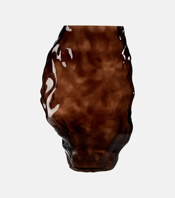 101 COPENHAGEN Katachi Big Glass Vase Kristian Sofus Hansen And Tommy Hyldahl - Brown