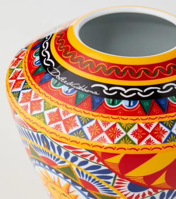 Dolce & Gabbana Carretto Small Porcelain Vase