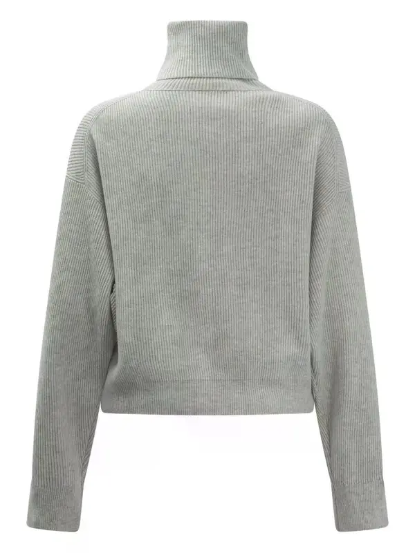 Brunello Cucinelli Ribbed-knit Roll-neck Sweater - Grey