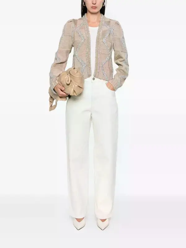 CECILIA PRADO Diamond Pattern Cardigan - Neutrals