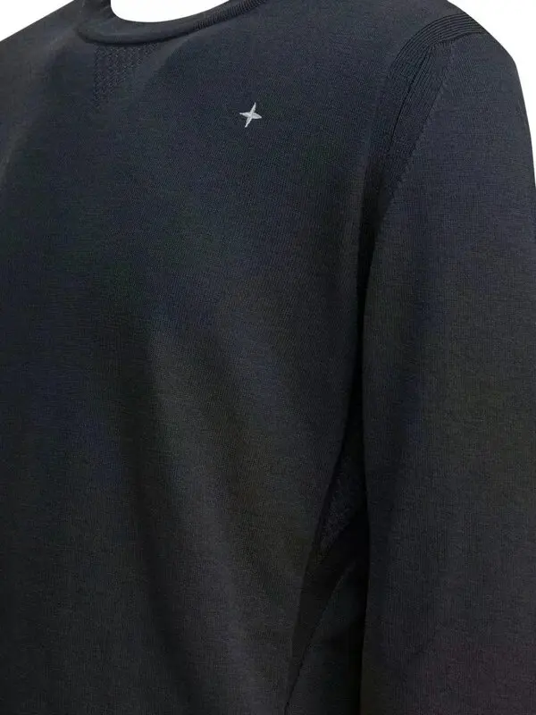 Stone Island Star Motif Crew Neck Sweatshirt