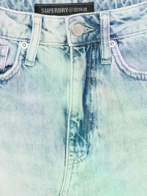 Superdry Frayed Hem Denim Skirt
