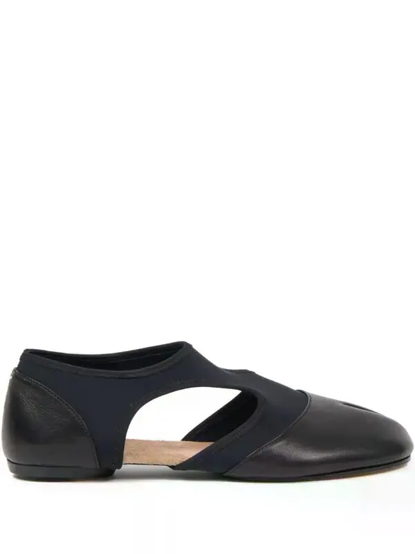 MAISON MARGIELA Tabi Split-toe Leather Ballet Flats - Black