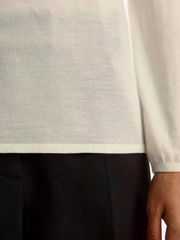12 STOREEZ Crew Neck Fine Knit Top