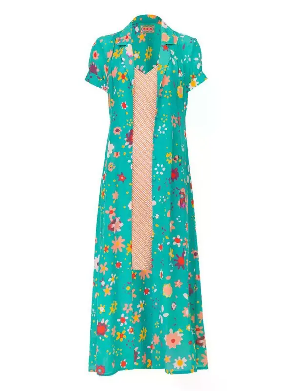 Lhd The Marlin Floral Maxi Dress - Green