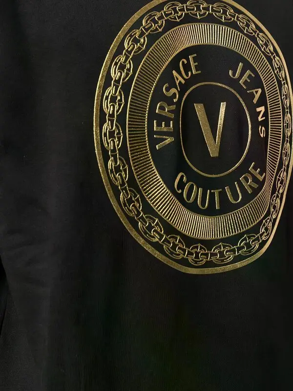 Versace Metallic Logo Print Jumper