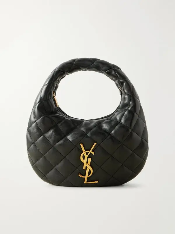 Saint Laurent Icarino Matelassé Leather Tote - Black
