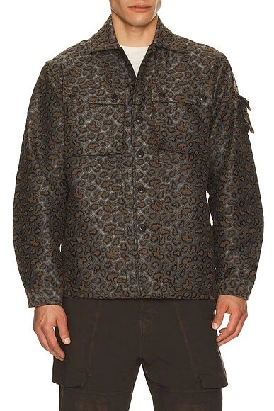 BEAMS Mil Camo Jacquard Shirt Jacket