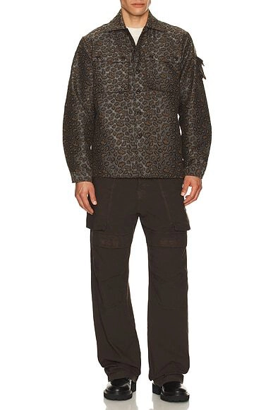 BEAMS Mil Camo Jacquard Shirt Jacket
