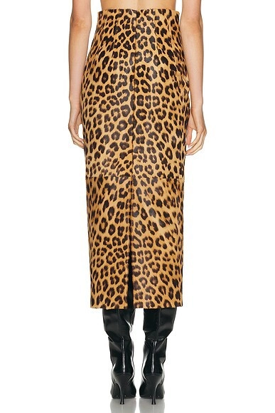 Khaite Loxley Print Calf Hair Skirt