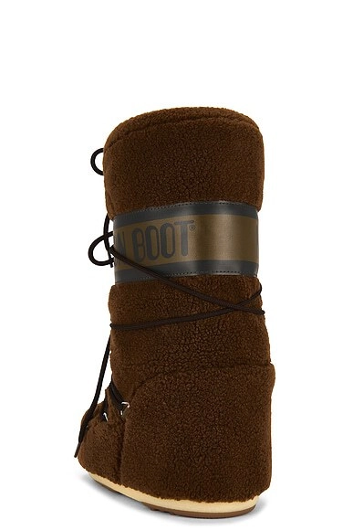 Moon Boot Icon Fleece Lace-up Boots - Brown