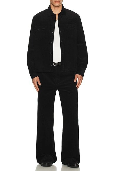 MIDNIGHT RODEO Western Corduroy Trousers - Black