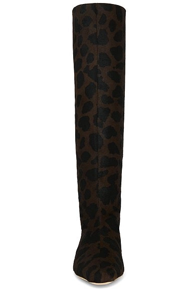 Staud Wally Print Calf Hair Boots - Leopard