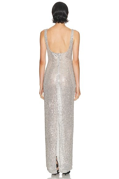 Retrofete Xiomara Embellished Maxi Dress - Grey