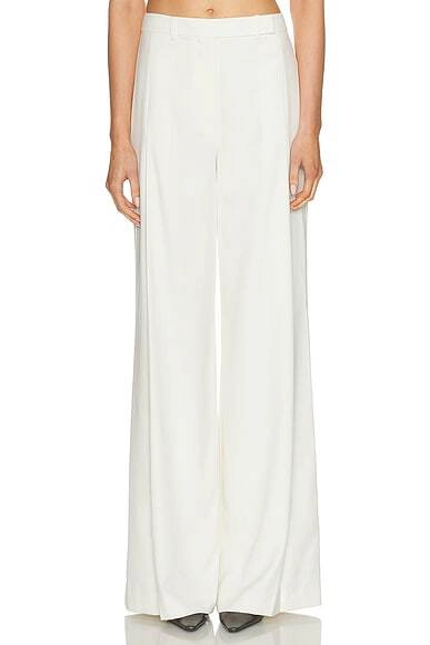 Alexis Jude Wide Leg Tailored Trousers - Ivory