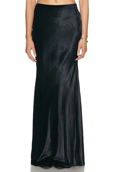 Adam Lippes Suede Skirt - Black
