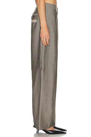 Alexander Wang Mid Rise Tailored Wool Mohair Trousers