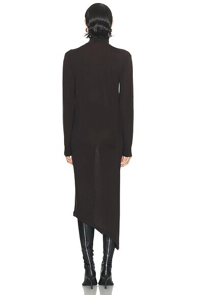 COURREGES One Shoulder Wool Long Dress