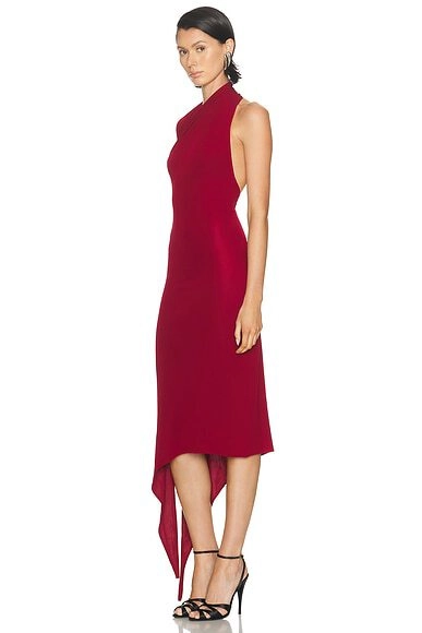 COURREGES One Shoulder Crepe Jersey Dress