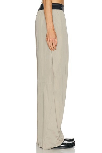 Alexander Wang Mid Rise Pleated Knee Pant - Stone