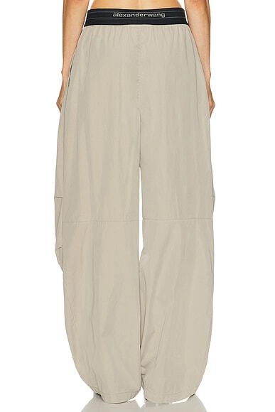 Alexander Wang Mid Rise Pleated Knee Pant - Stone