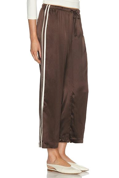 Donni. The Silk Stripe Crop Pant