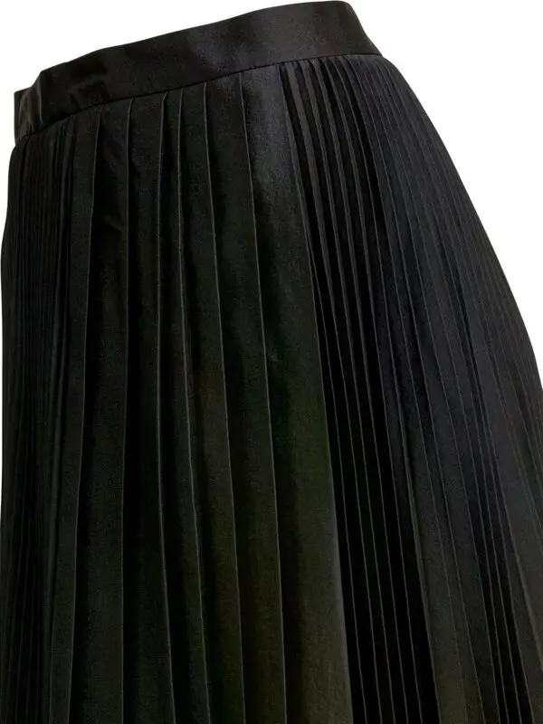 SANDBEIGE Pleated Midi Skirt With Waistband