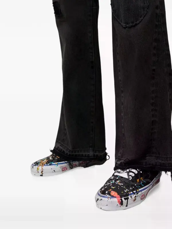 GALLERY DEPT. Patchwork Frayed Hem Jeans - Black