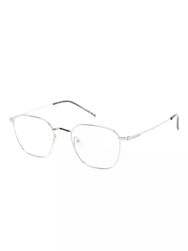 Saint Laurent Geometric Frame Glasses - Silver