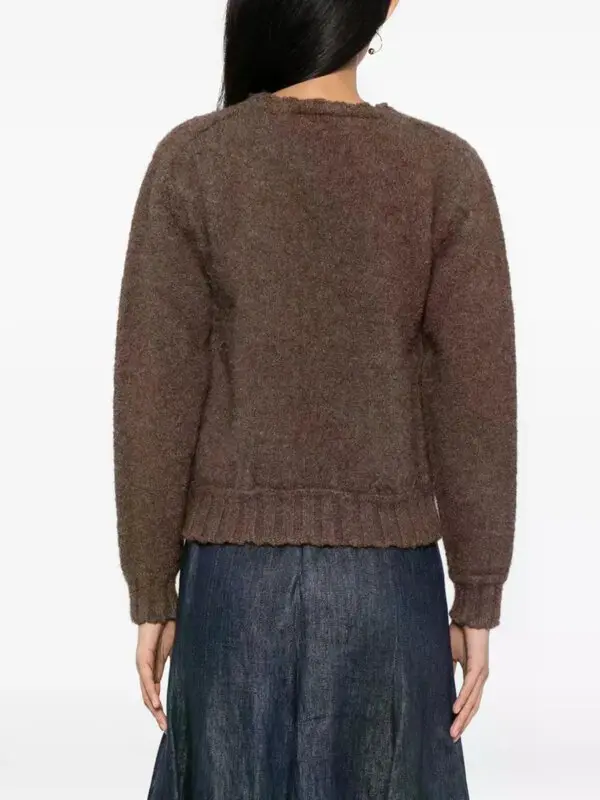 PHIPPS Crew Neck Jumper With Poppy Embroidery