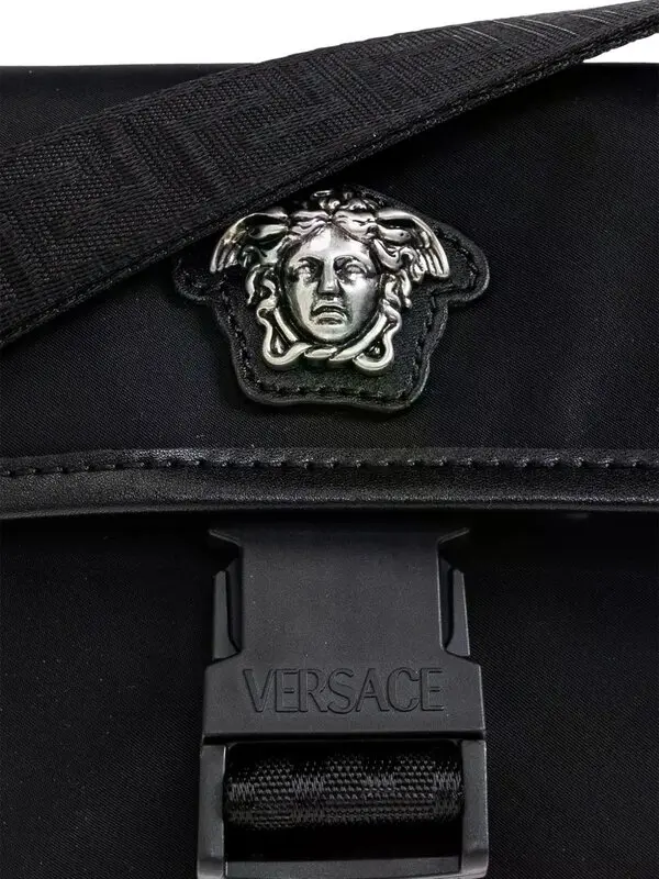Versace La Medusa Buckled Messenger Bag