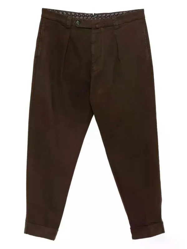 BERWICH Chiaia Pleated Cuffed Trousers - Black
