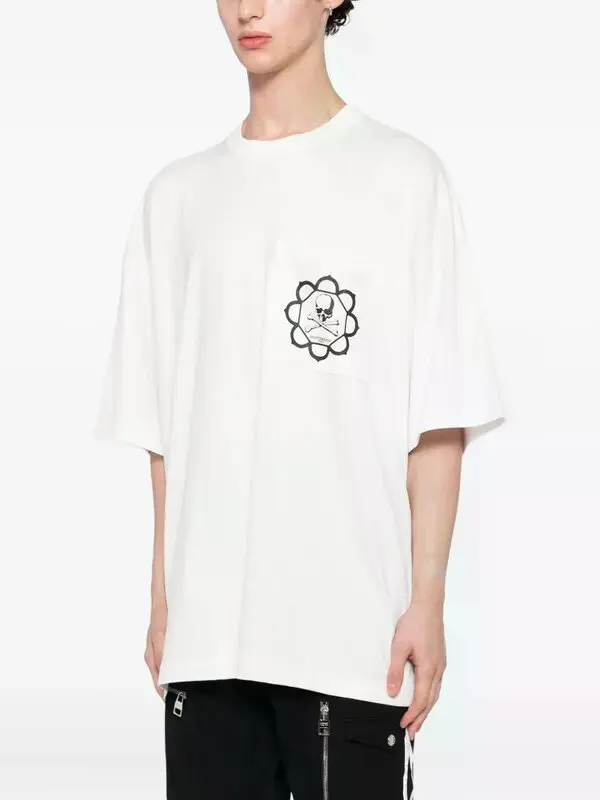 MASTERMIND WORLD Skull Graphic Pocket T-shirt - White