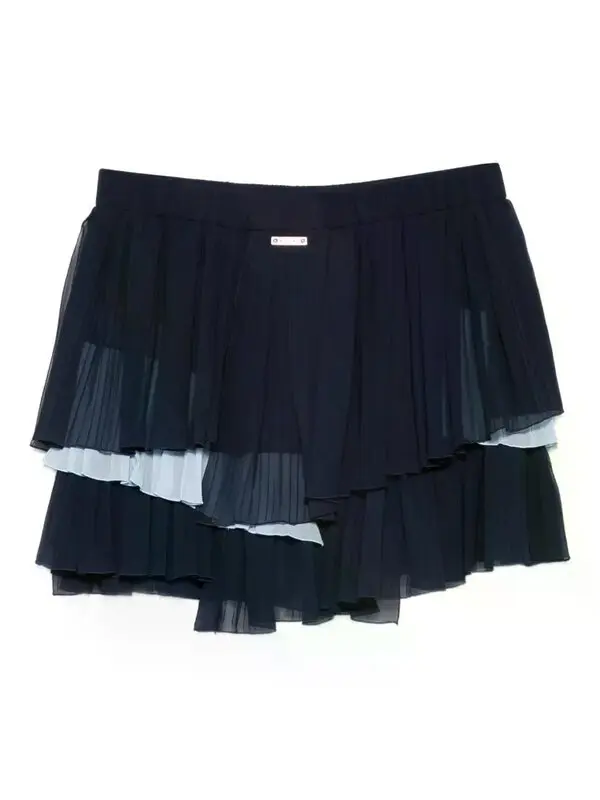 Iceberg Tiered Pleated Mini Skirt