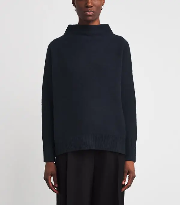 Vince Cashmere Funnel-neck Sweater - Navy