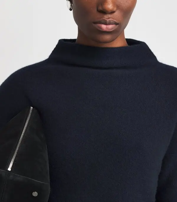 Vince Cashmere Funnel-neck Sweater - Navy