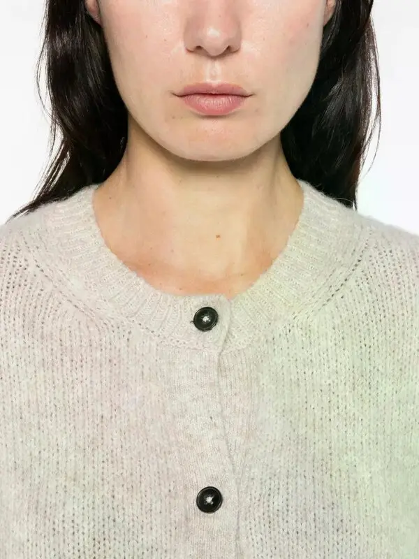 Marc O'polo Buttoned Cardigan With Natural Stone Fastening