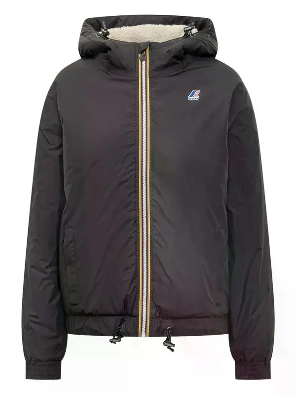 K-WAY Albine Hooded Zip Jacket - Black